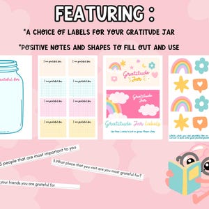 My Gratitude Jar Digital Printable Kit, Kindness Jar, Gratitude Jar ...