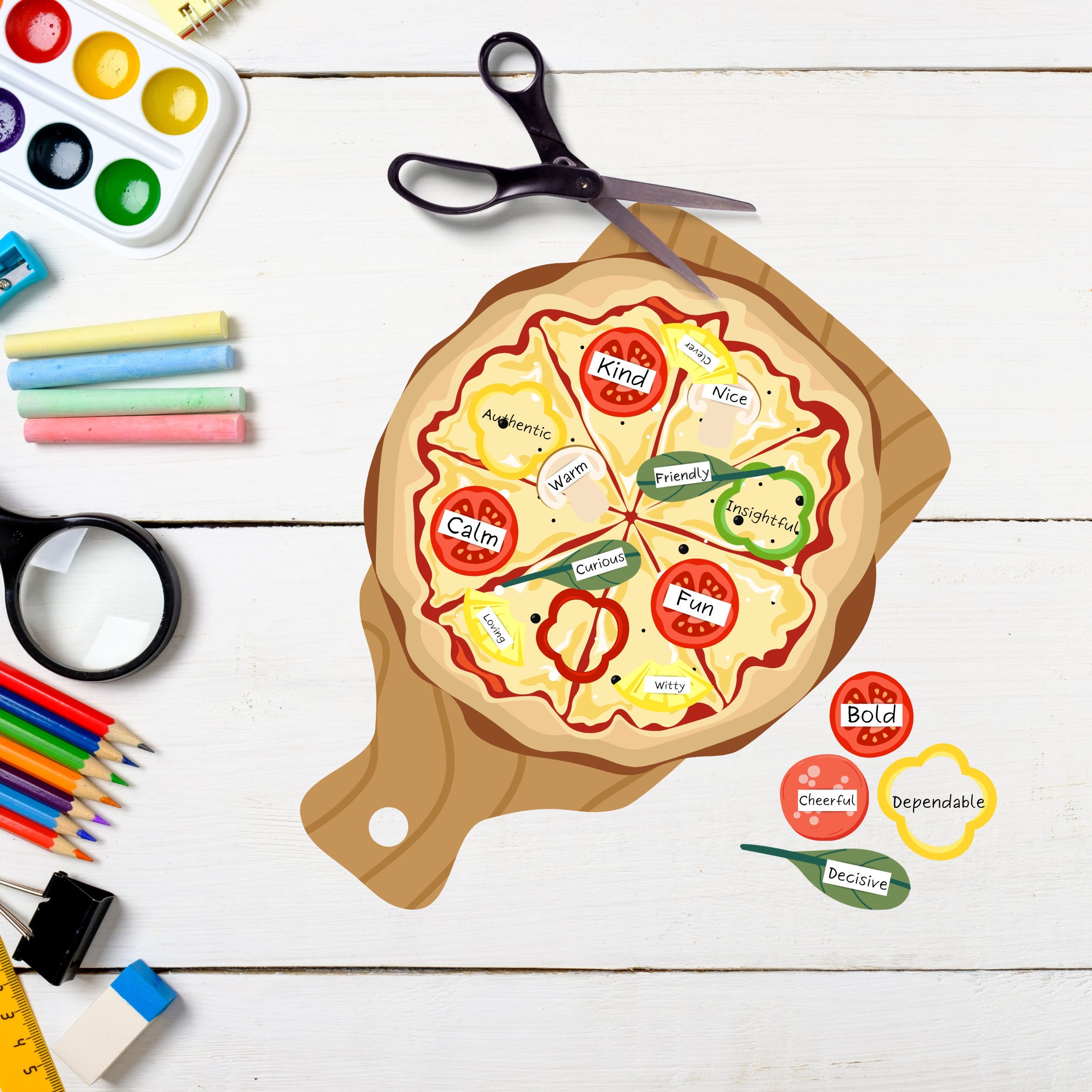 Printable Positive Pizza Activity Helps With Anxiety, Emotional ...