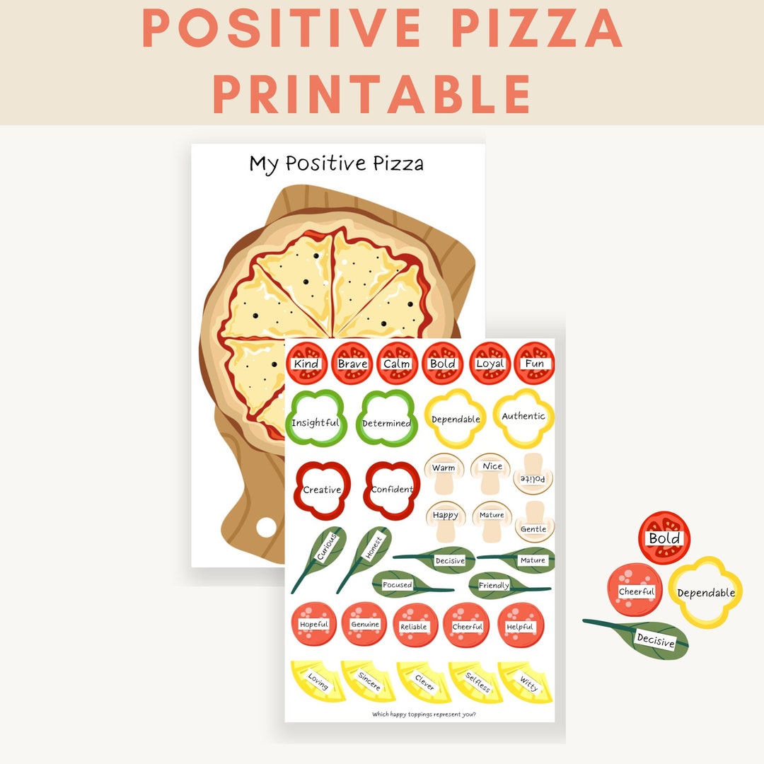 Printable Positive Pizza Activity Helps With Anxiety, Emotional ...