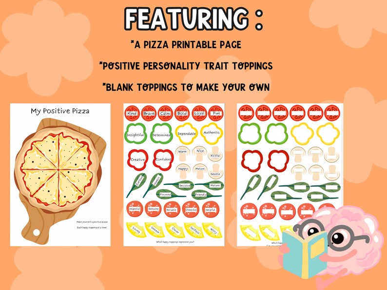 Positive Pizza Activity: Emotional Regulation & Mental Health (PDF) - Etsy