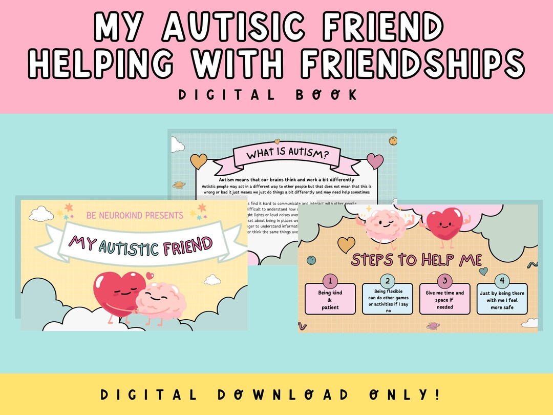 My Autistic Friend Digital Self Help Book, Autism Resource, Autistic ...