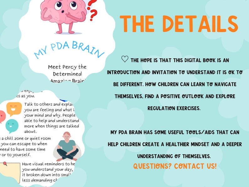 PDA Brain Handbook for Children – Autism & PDA Resource, Digital ...