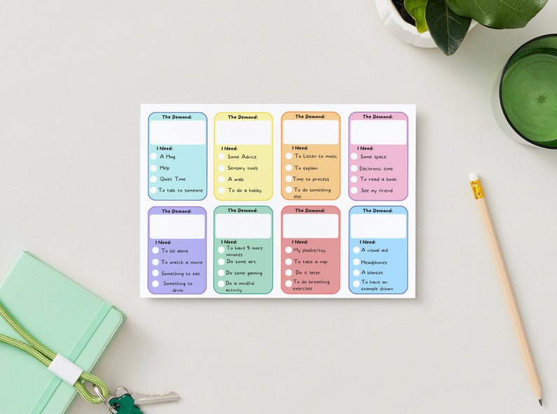 Autism/ PDA / Anxiety Demand Cards Emotional Regulation - Etsy Australia