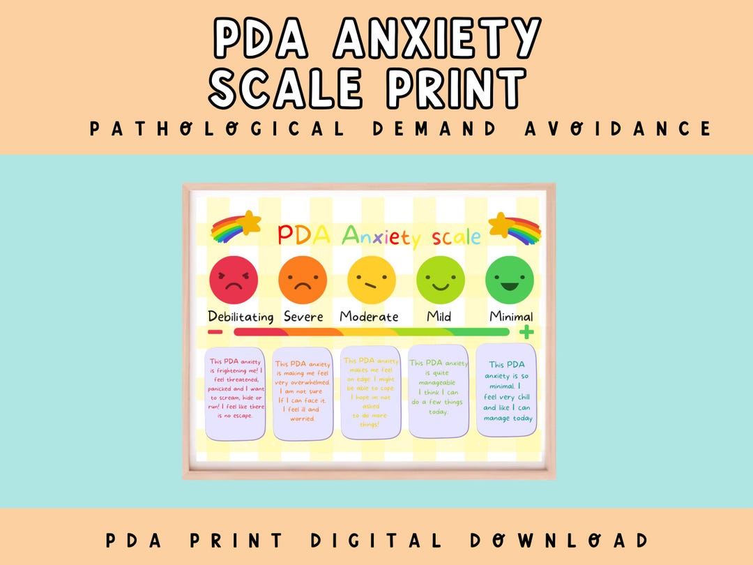 PDA, Pathological Demand Avoidance, Autism Poster: PDA Anxiety Scale ...