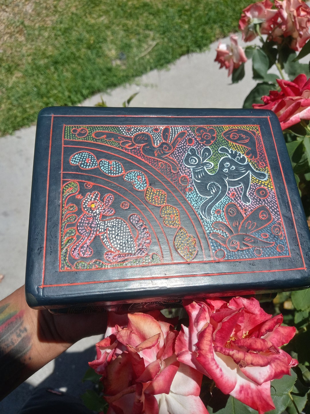 Japanese Style Jewelry Box Made With the Ancestral Maque Technique - Etsy