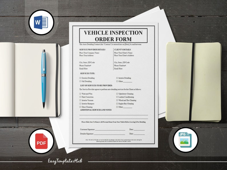 Auto Detailing Contract, Car Detailing Contract, Vehicle Detailing ...