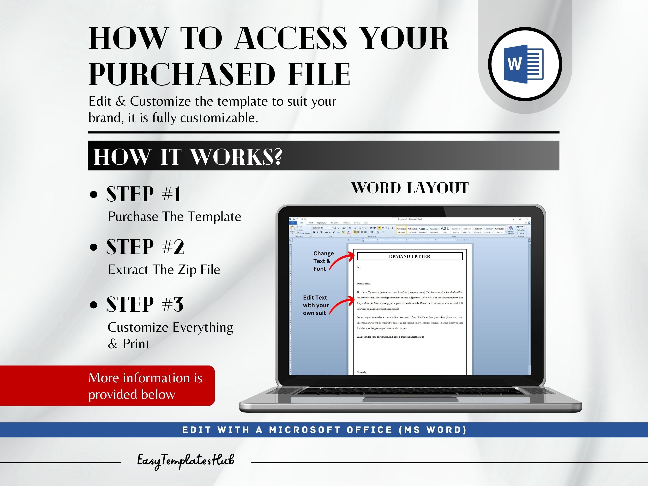 Professional Demand Letter, Demand Letter Template, Demand Letter ...