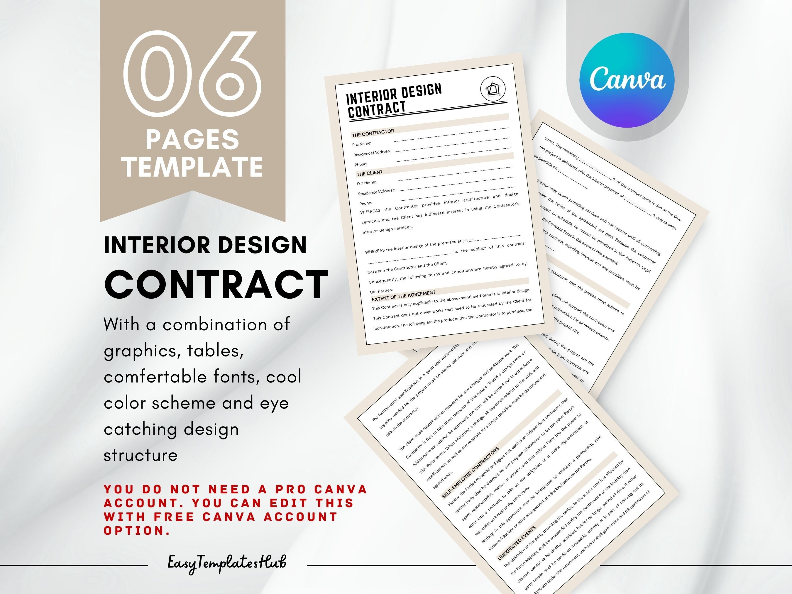 Interior Design Client Contract Template, Interior Design Project ...