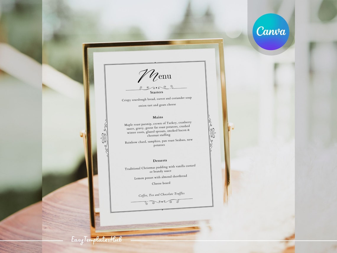 Modern Bar Menu Template Editable Menu Template Bar Menu - Etsy