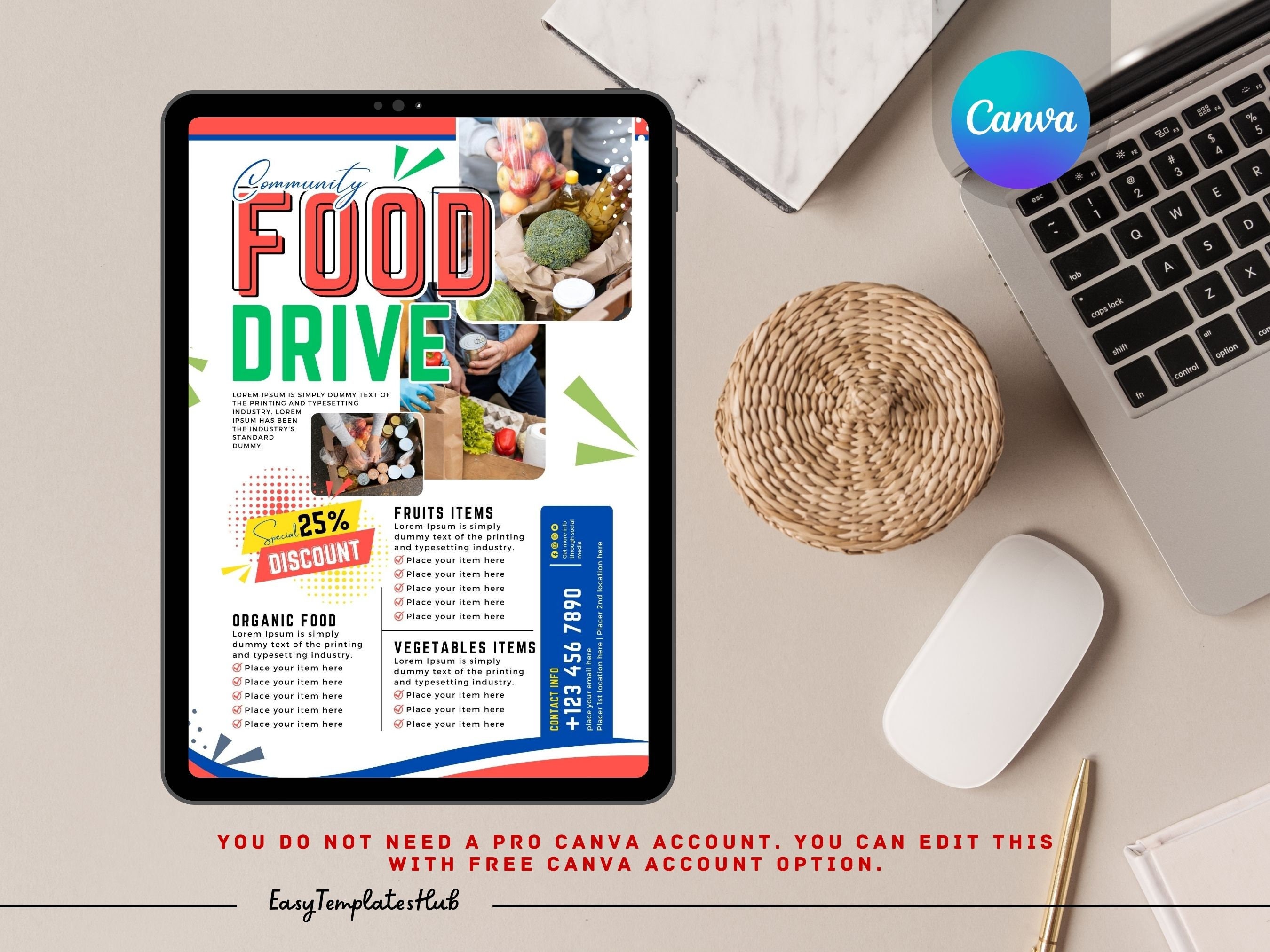 Editable Community Food Drive Flyer Food Drive Flyer Charity - Etsy