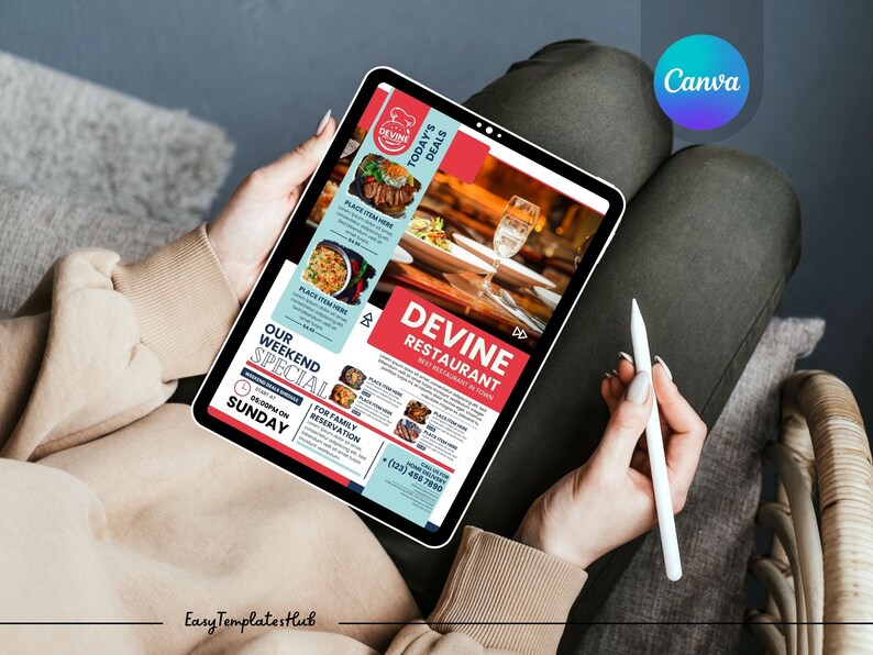 Food Business Flyer, Restaurant Flyer, Cafe Flyer Template, Editable ...
