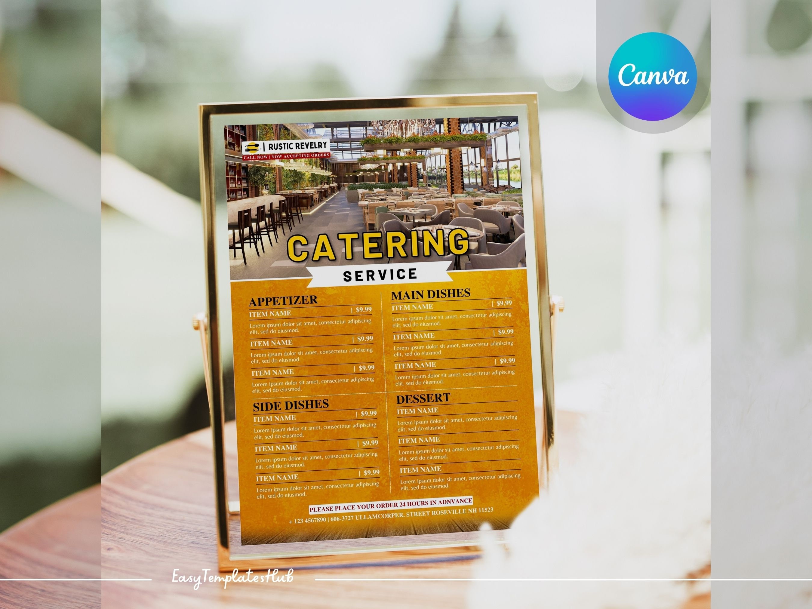 Editable Restaurant Menu, Catering Menu, Catering Price List, Catering ...