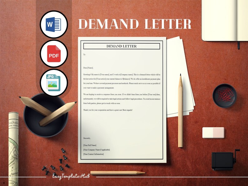 Professional Demand Letter, Demand Letter Template, Demand Letter ...