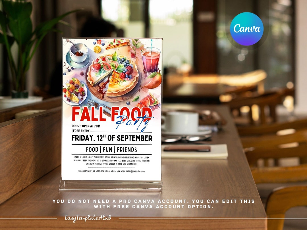 Fall Food Drive Flyer, Food Drive Flyer, Fall Festival Invitation ...