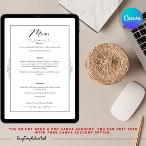 Modern Bar Menu Template, Editable Menu Template, Bar Menu, Minimalist ...