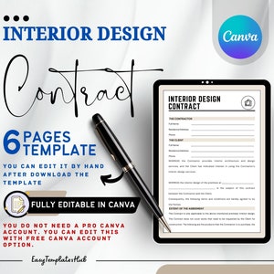 Interior Design Client Contract Template, Interior Design Project ...