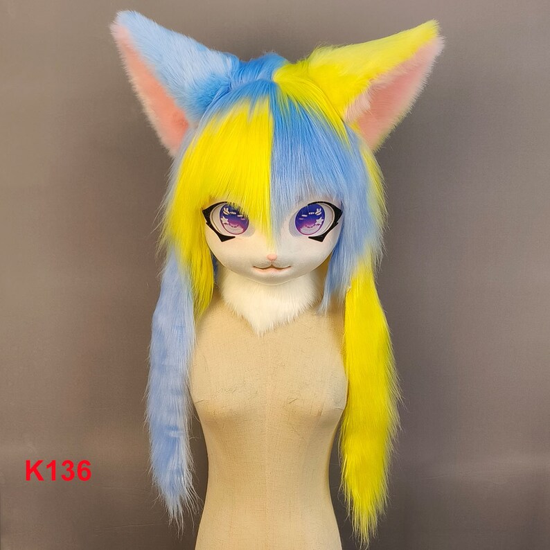 Kig Furrysuit Cosplay Mask Head Kemono Mask Head Fursona - Etsy