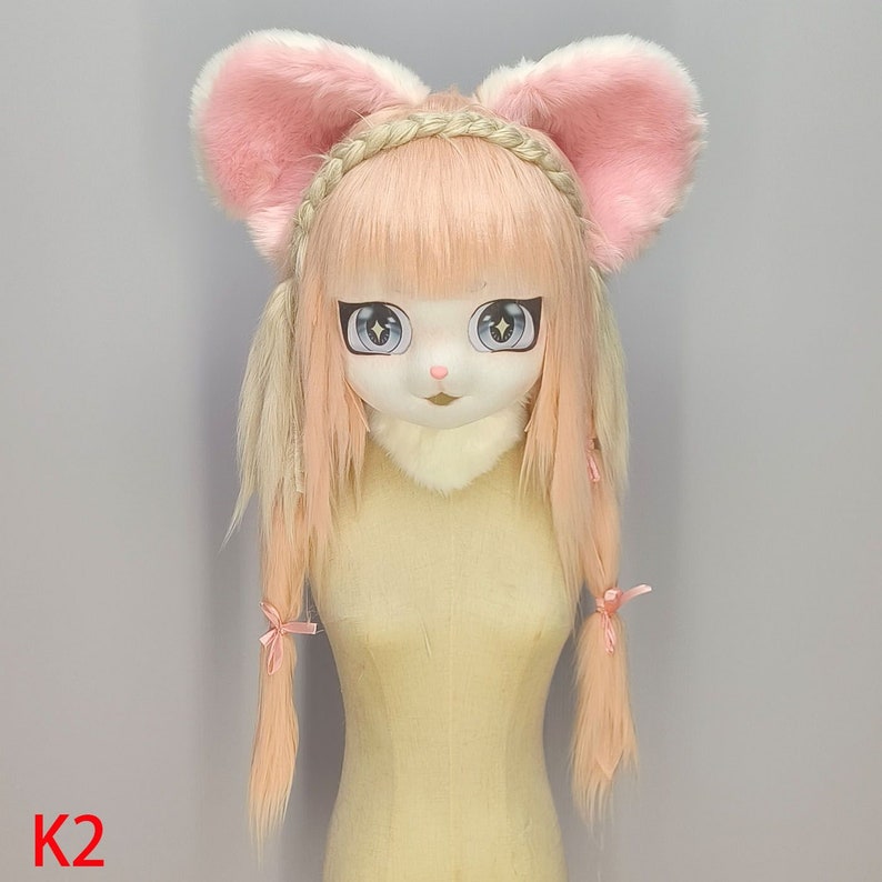 Cute Furry Kemono Mask Head Kig Fursuit Mask Cosplay Cat - Etsy Ireland