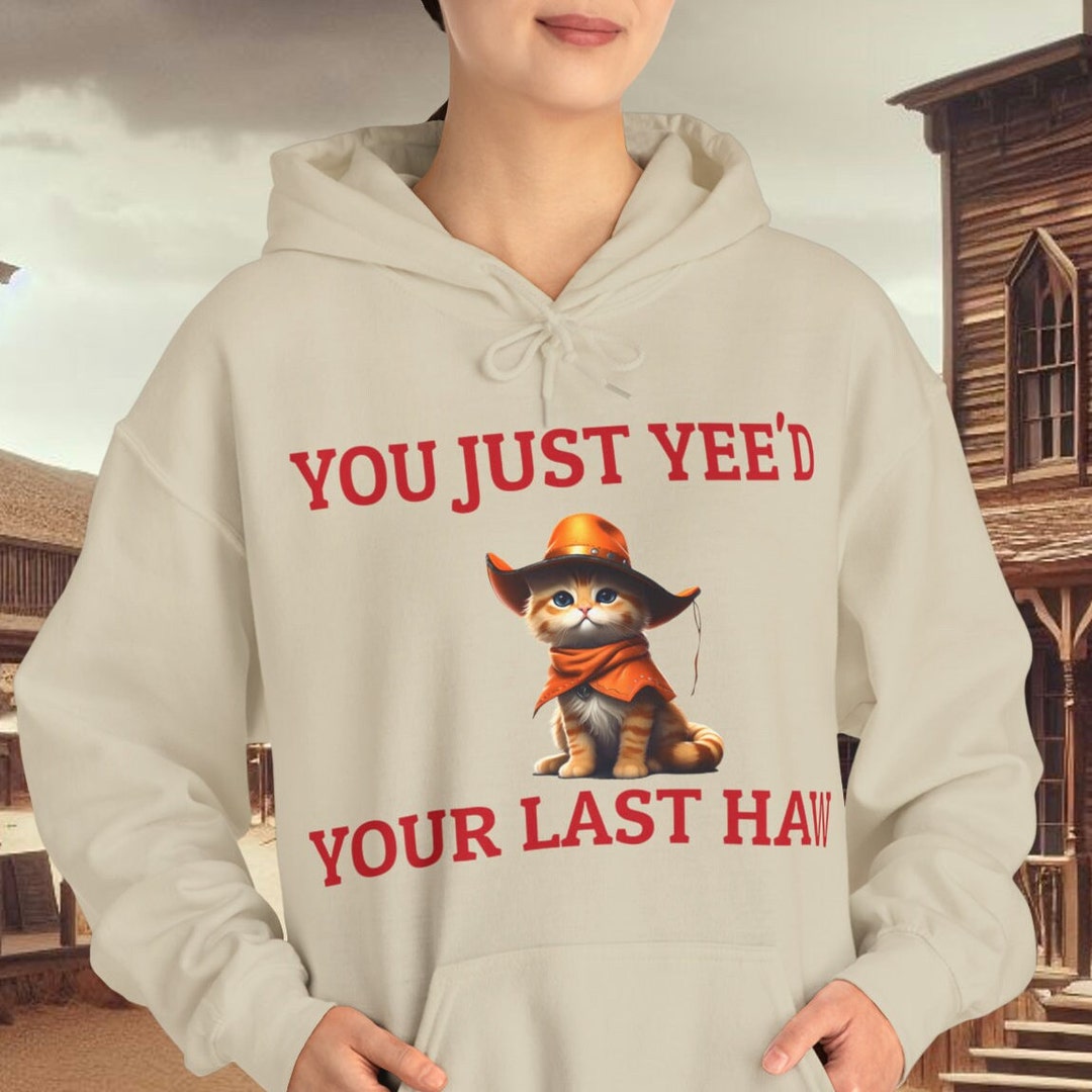 Cowboy Cat Hoodie: Funny Western Cat Lover Gift - Etsy