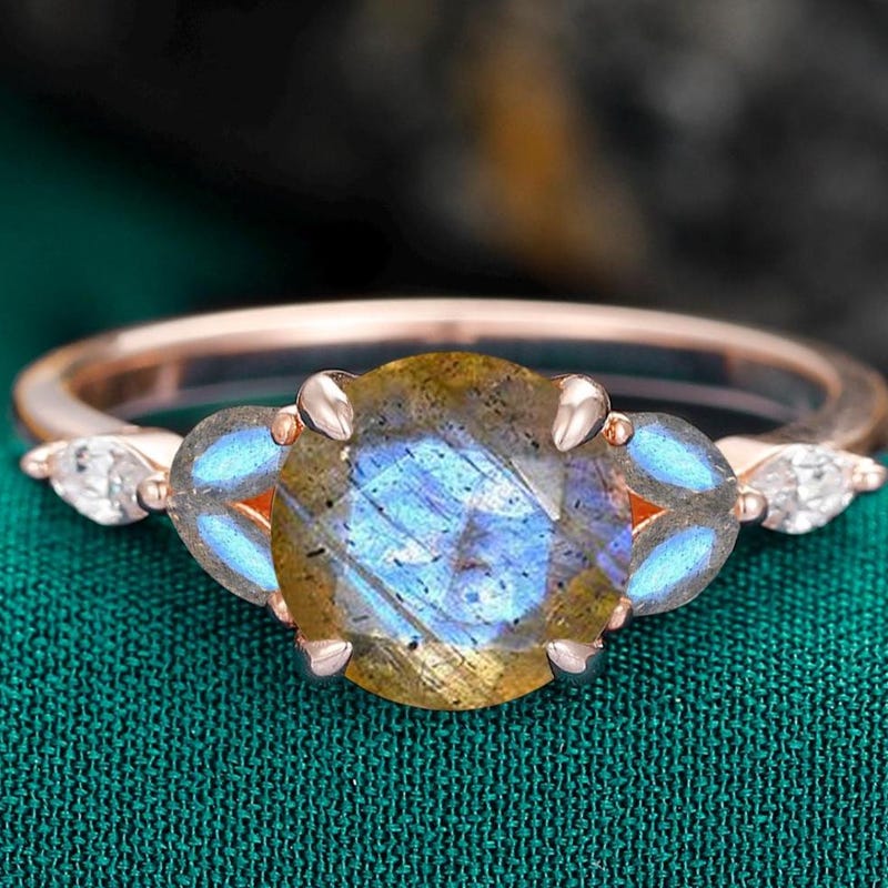 Labradorite Engagement Ring - Etsy