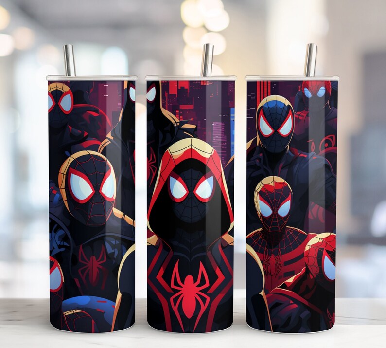 Spiderman Tumbler Wrap,20 Oz Skinny Spider Man Tumblerwrap,20oz Tumbler ...
