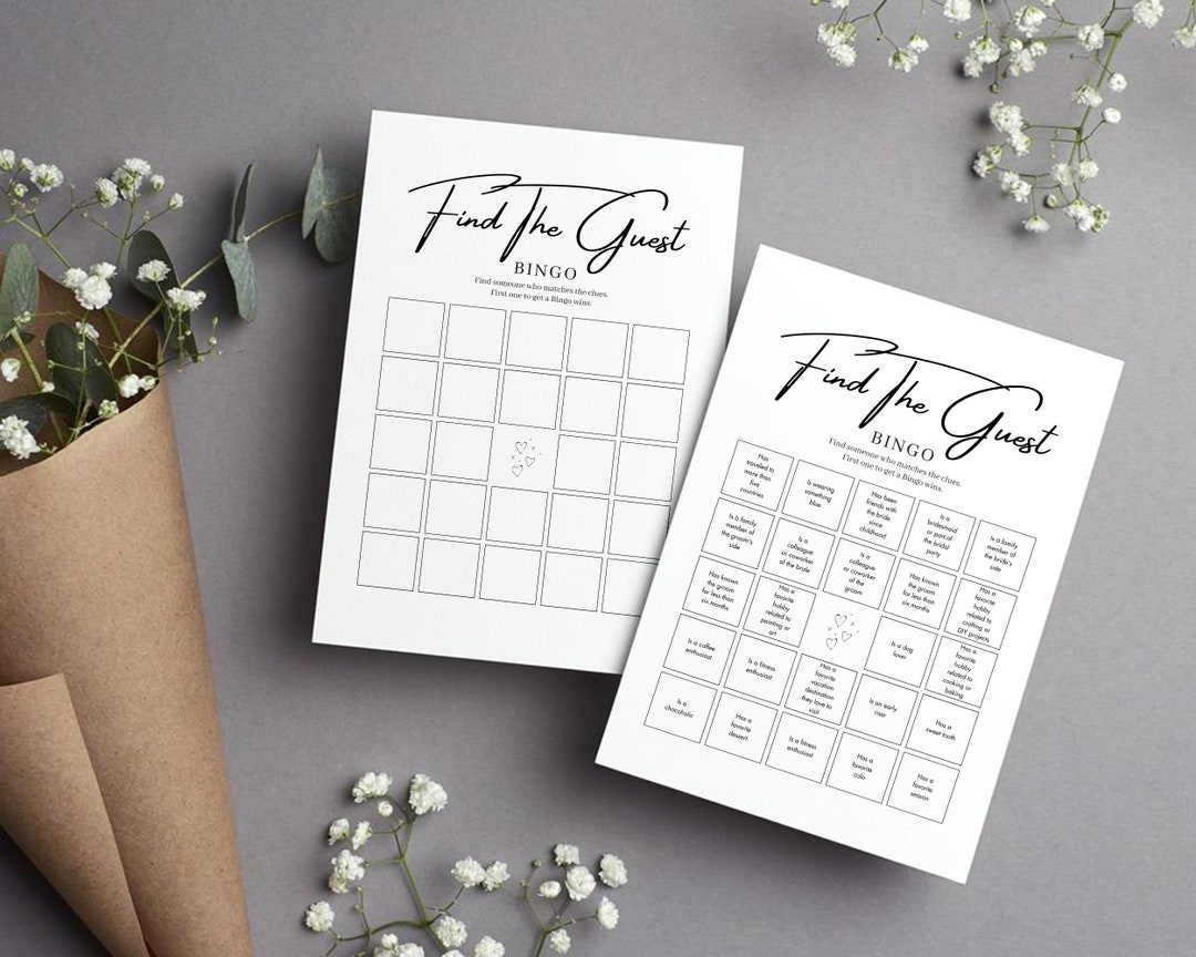 Find the Guest Bingo Mix and Mingle Icebreaker Game - Etsy