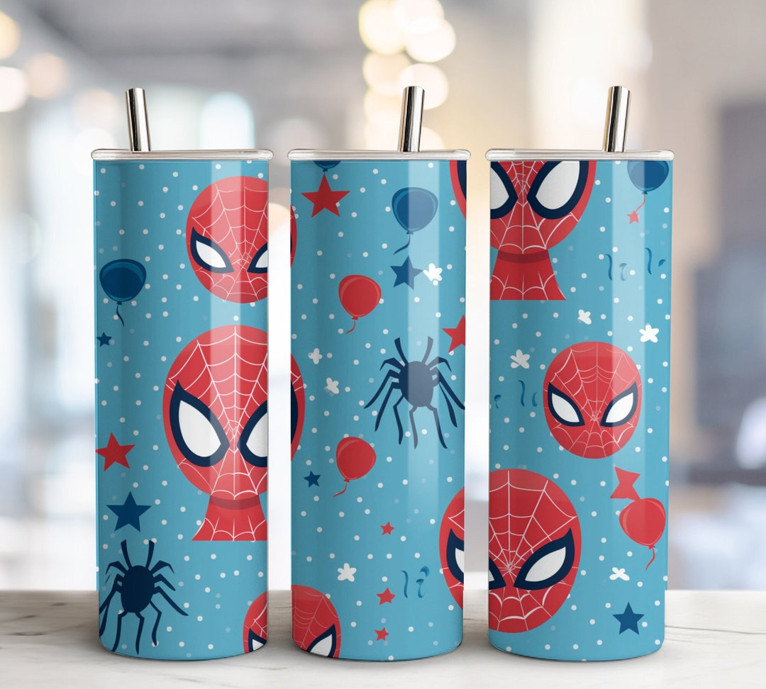 Spiderman Tumbler Wrap,20 Oz Skinny Spider Man Tumblerwrap,20oz Tumbler ...