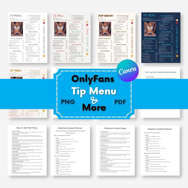 Onlyfans Tip Menu - Etsy
