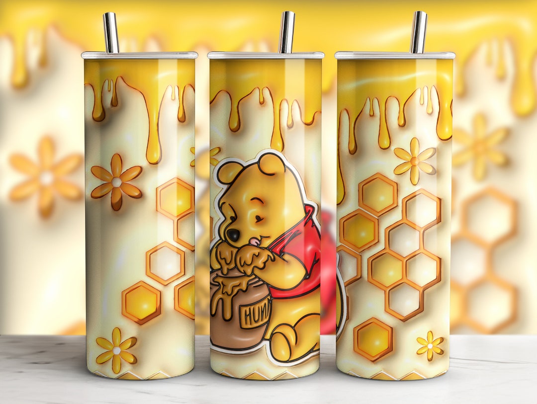 3D Inflated Winnie the Pooh Tumbler Wrap, 20 Oz Skinny Tumbler Wrap ...