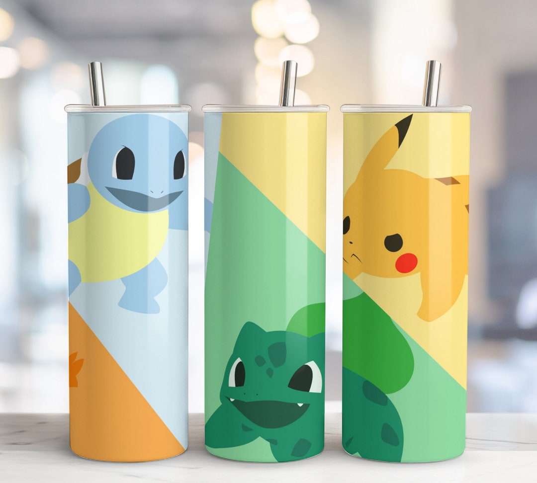 Pikachu 20 Oz Skinny Tumbler Sublimation Design, Tumbler Wrap Design ...