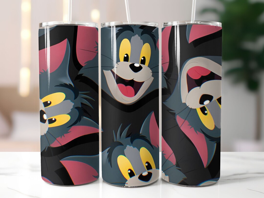 Tom and Jery Png, 20 Oz Skinny Tumbler Sublimation Design, Digital ...