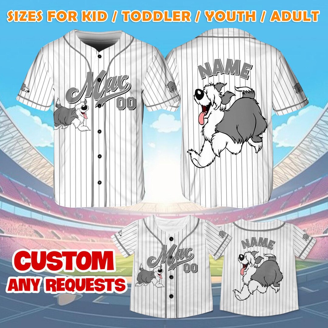 Little Mermaid Max Jersey Shirt, Disney Little Mermaid Baseball Jersey ...