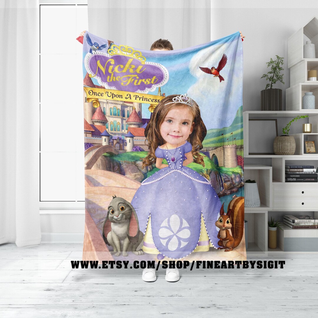 Personalized Photo Sofia the First Blanket, Customized Photo Blanket ...