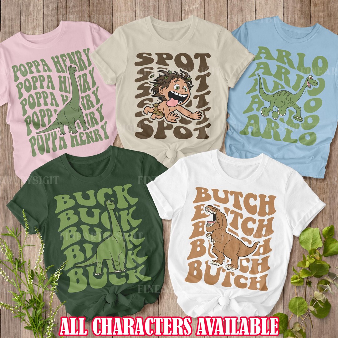 Pixar Good Dinosaur Shirt, Pixar Spot Buck Arlo Shirt, Disney Group T ...