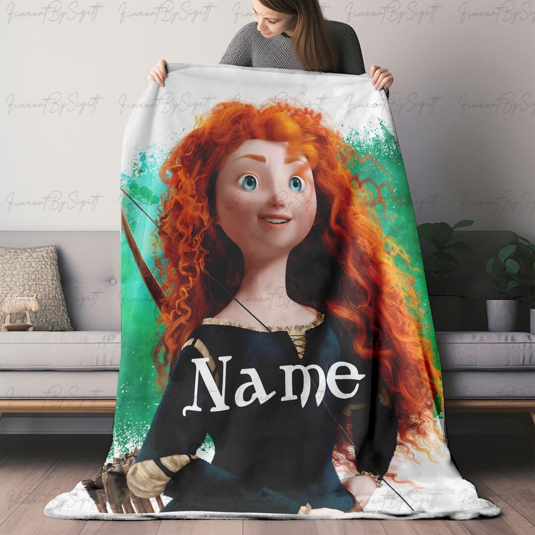 Personalized Brave Merida Blanket, Disney Merida Birthday Party Gift ...