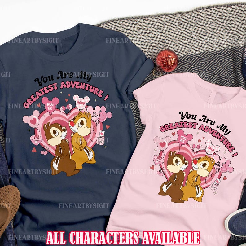 Chip & Dale Valentine Shirt, Mickey and Friends Couple Tee, You Are My ...