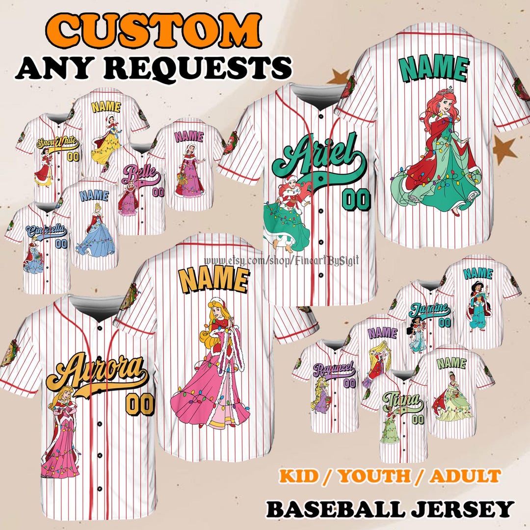 Disney Princess Jersey, Princess Merida Shirt, Princess Tiana Jersey ...