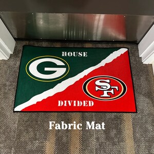 Custom House Divided Doormat, College Football - Basketball - Hockey ...