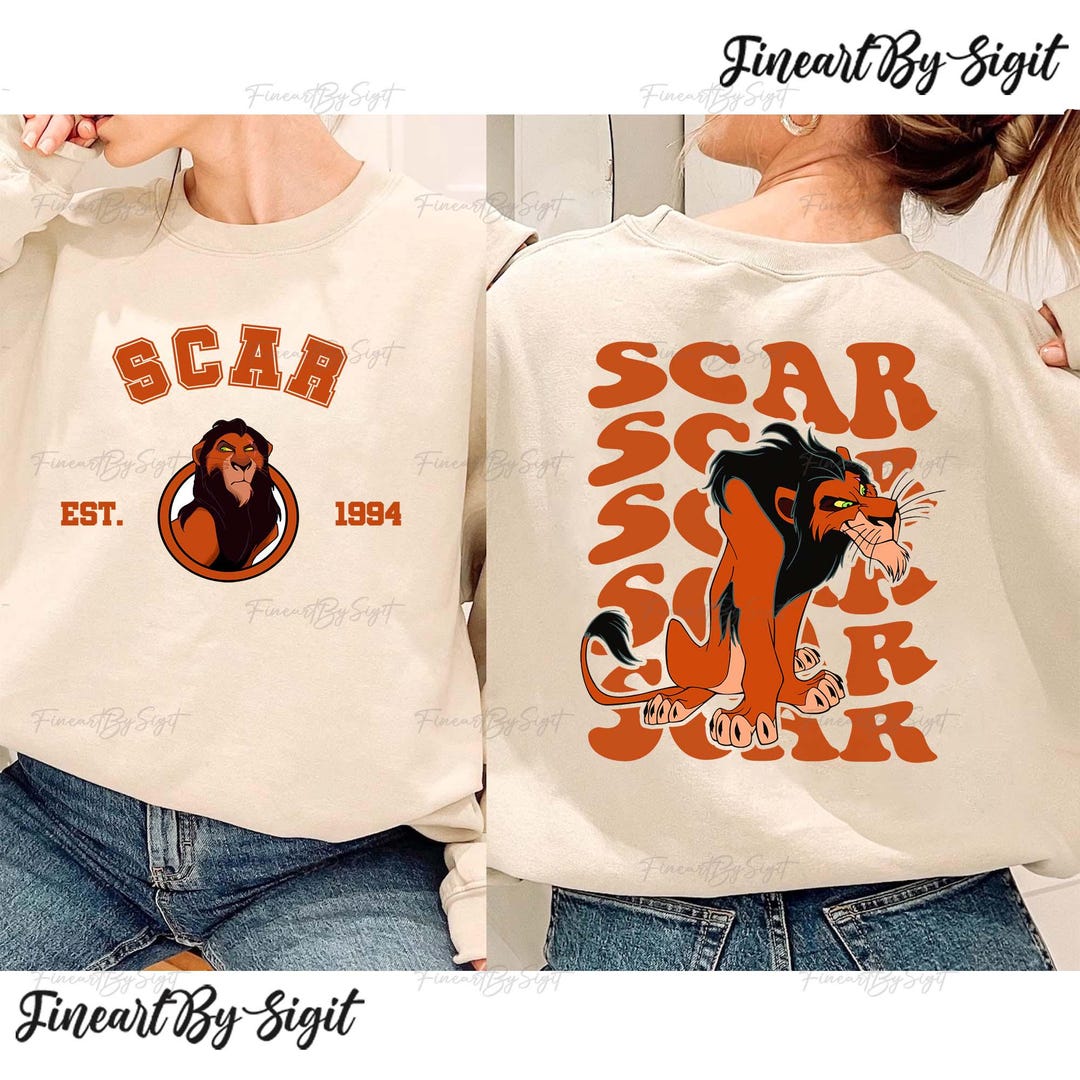 Disney Villains Scars Costume Sweatshirt, Disney Scars Lover Shirt ...