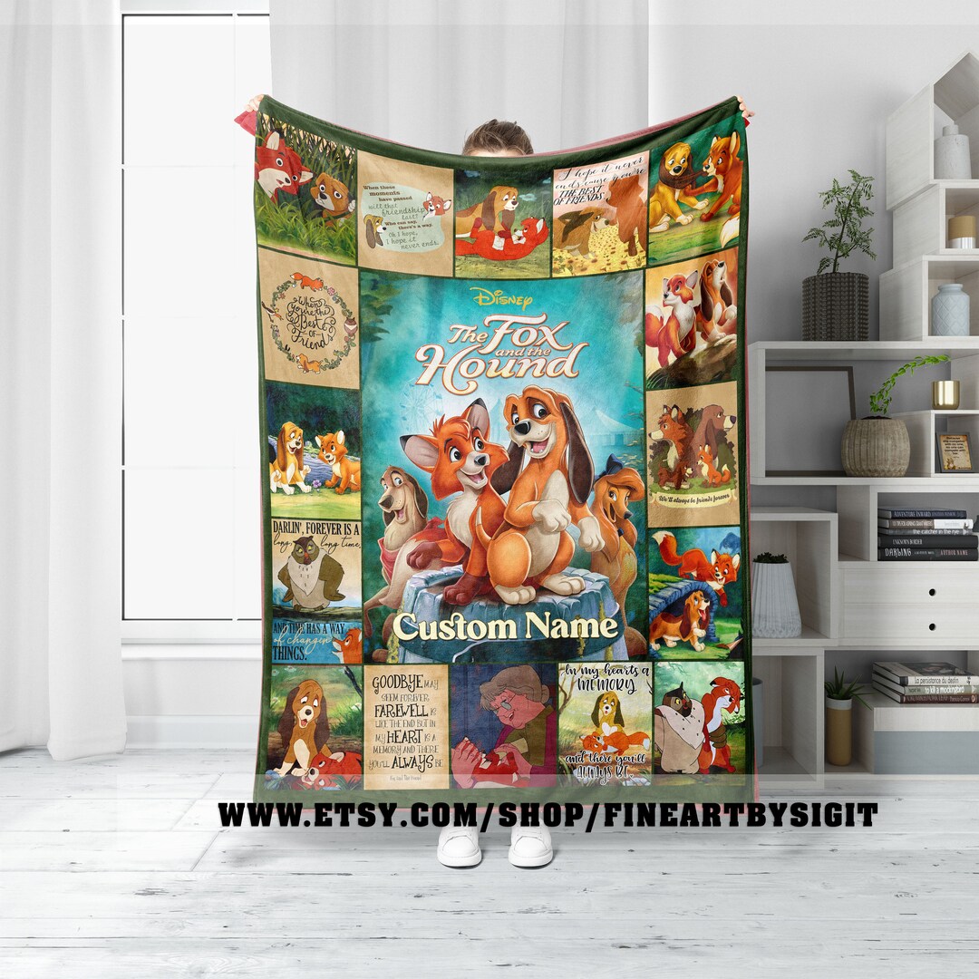Personalized the Fox and the Hound Blanket, Custom Name Copper and Tod ...