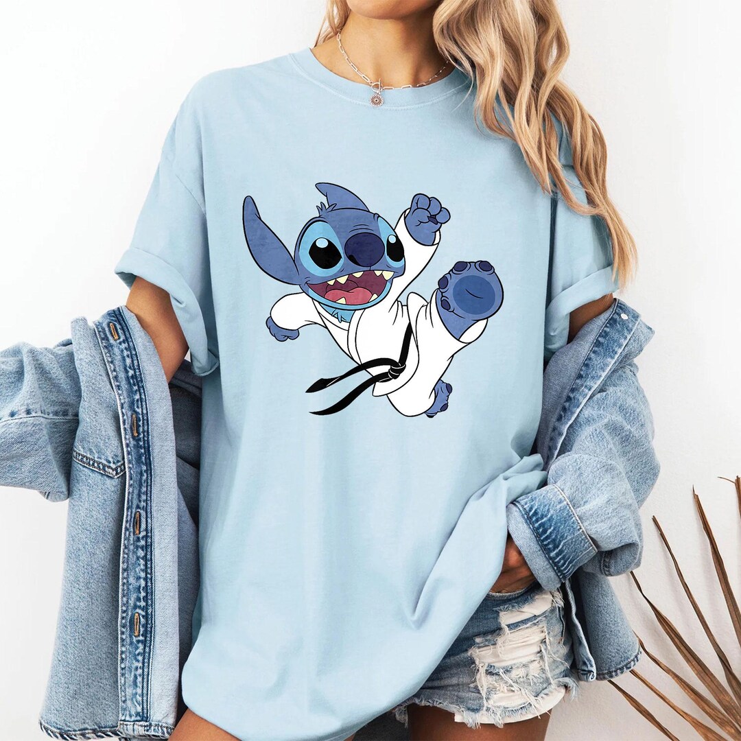 Disney Stitch High Kick Karate Uniform Shirt, Stitch Fan Shirt, Disney ...