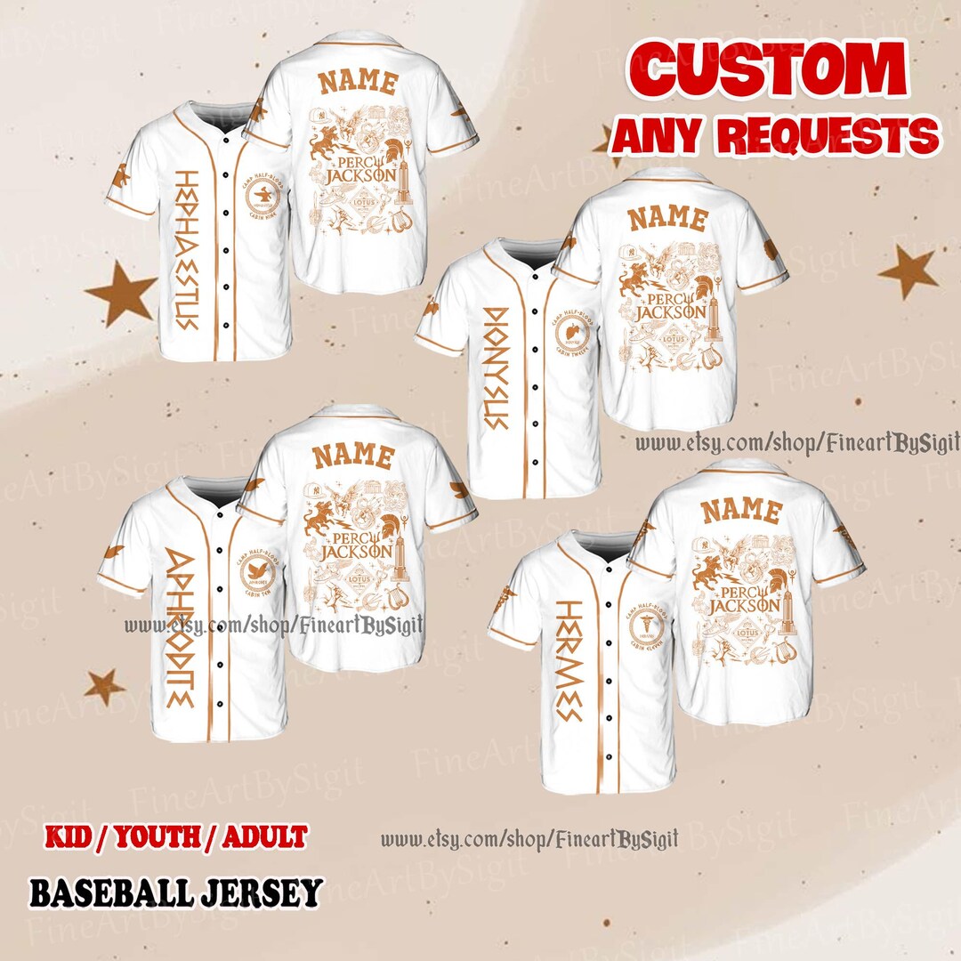 Percy Jackson Olympians Jersey, Aphrodite Hermes Dionysus Shirt, Disney ...