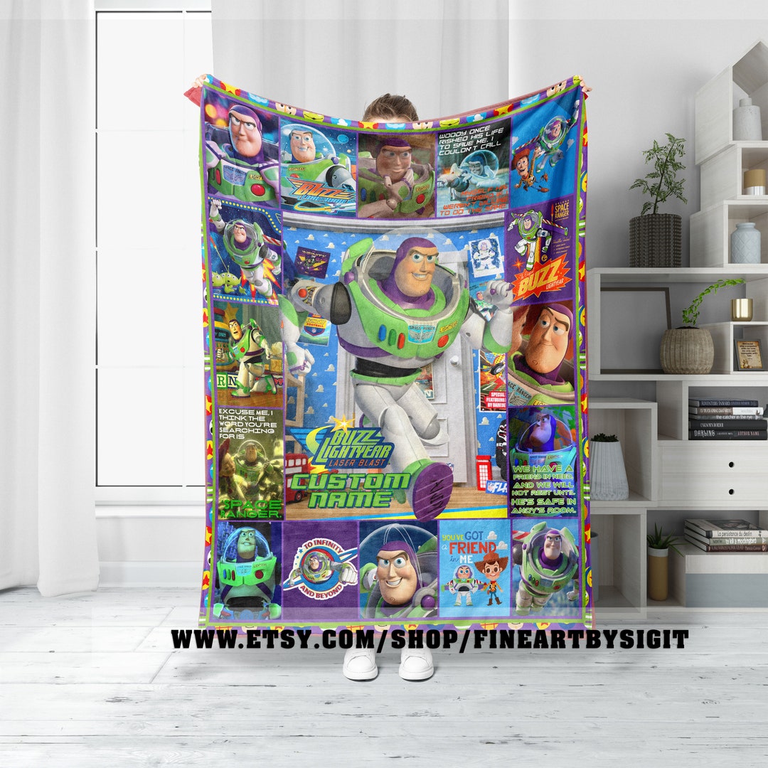 Personalized Buzz Lightyear Blanket, Toy Story Fleece Blanket, Toy ...