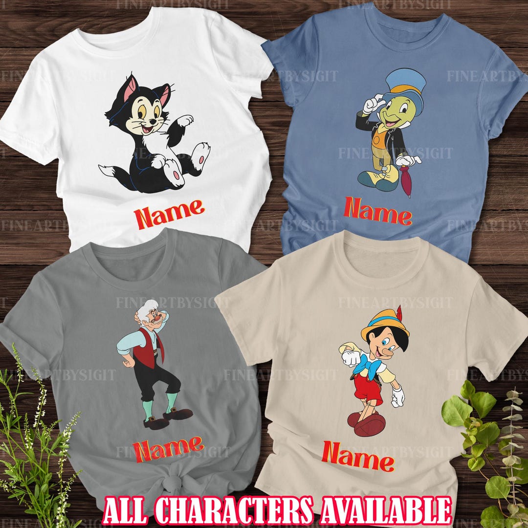 Disney Pinocchio Shirt, Pinocchio Family Matching Tee, Disney Jiminy ...