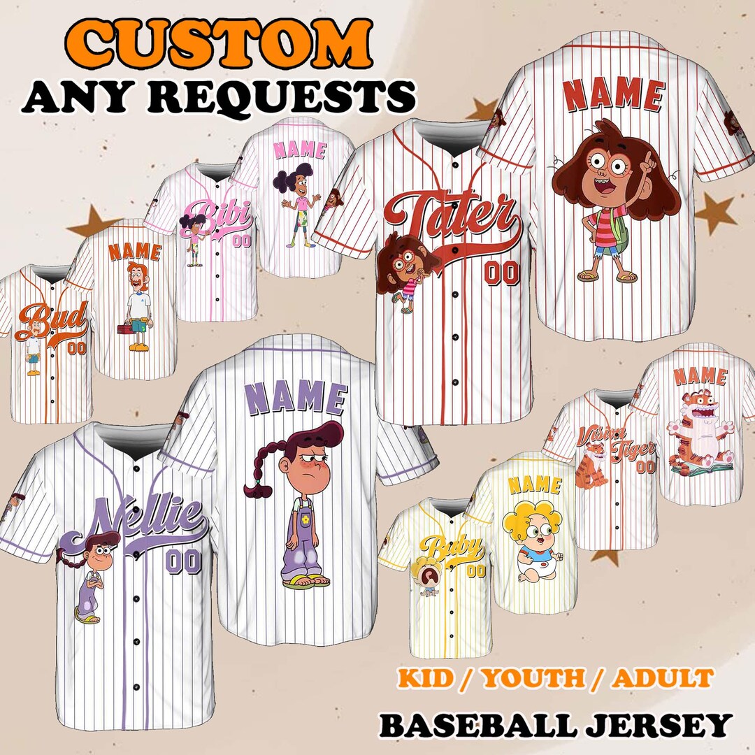 Primos Characters Jersey, Tater and Nellie Ramirez Humphrey Jersey ...