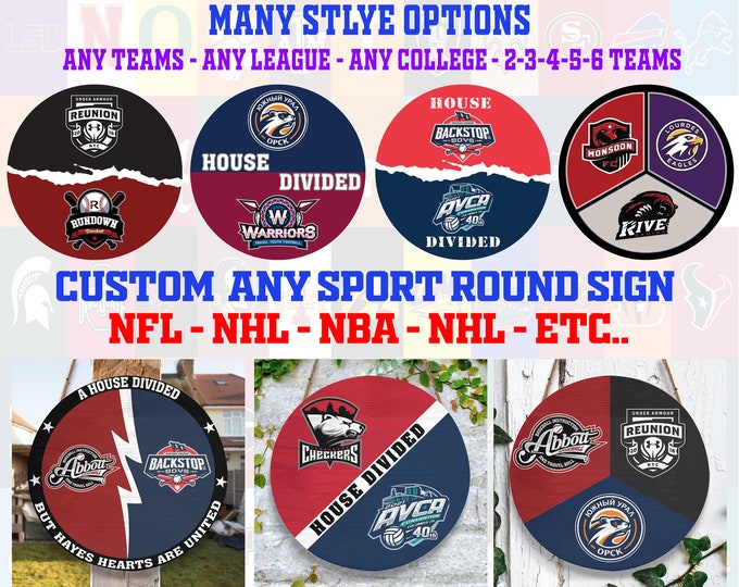 Team Divided Door Sign - Etsy