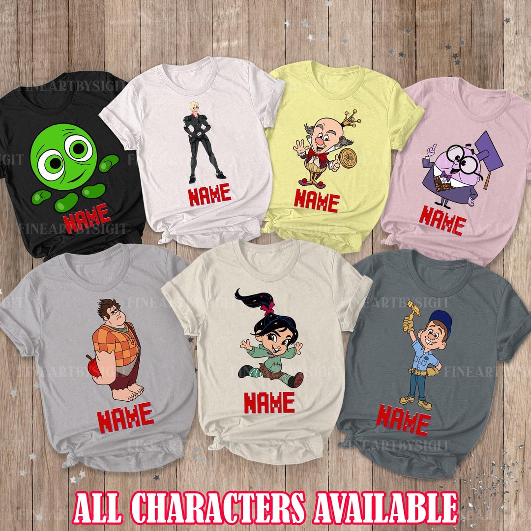 Wreck-it Ralph Costume Shirt, Wreck It Ralph Vanellope Fix-it Felix ...