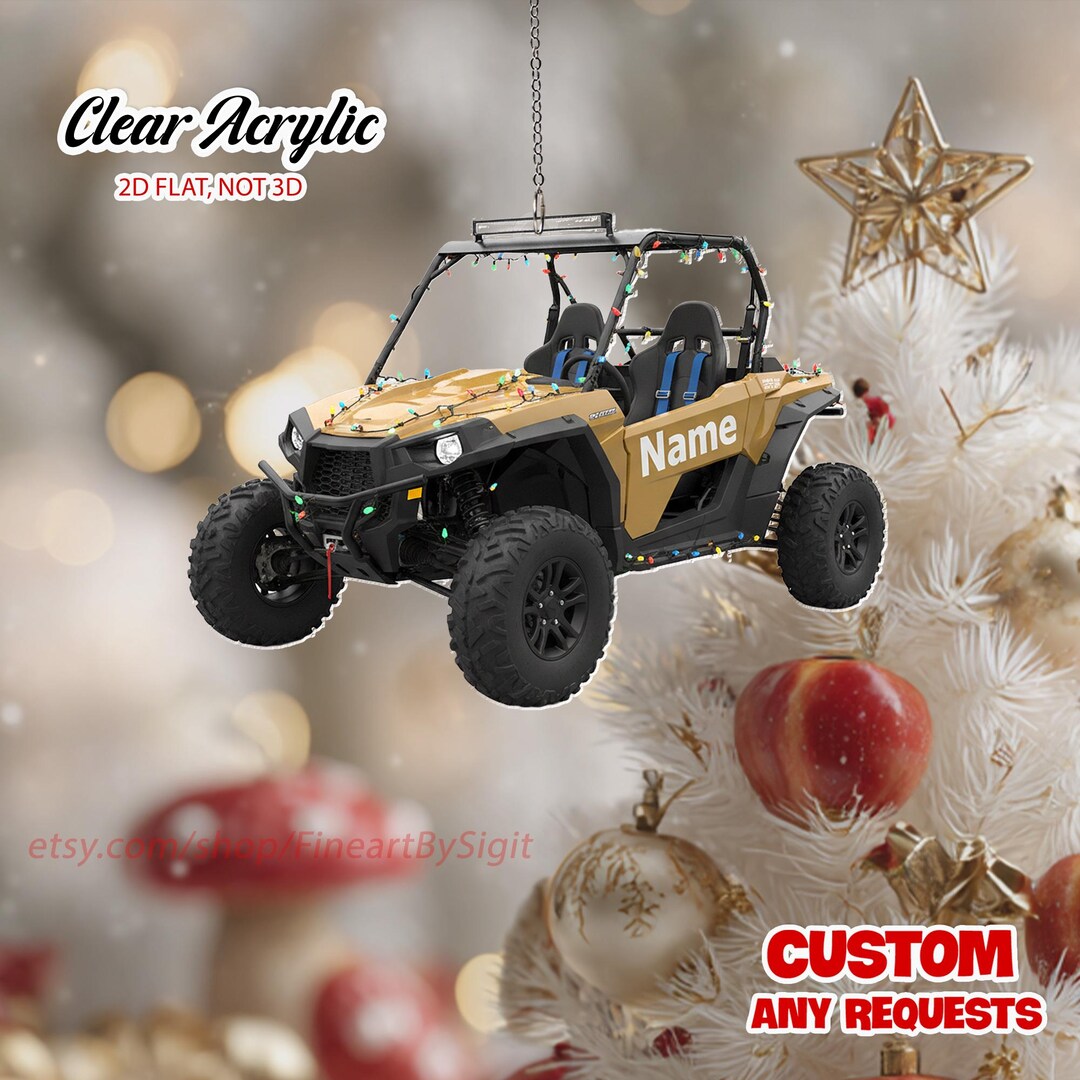 Buggy Christmas Ornament, Personalized Custom Name Dune Buggy Gift, Off ...