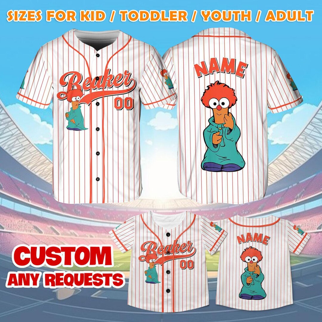 Baby Beaker Jersey Shirt, Disney Muppets Babie Baseball Jersey, Baby ...