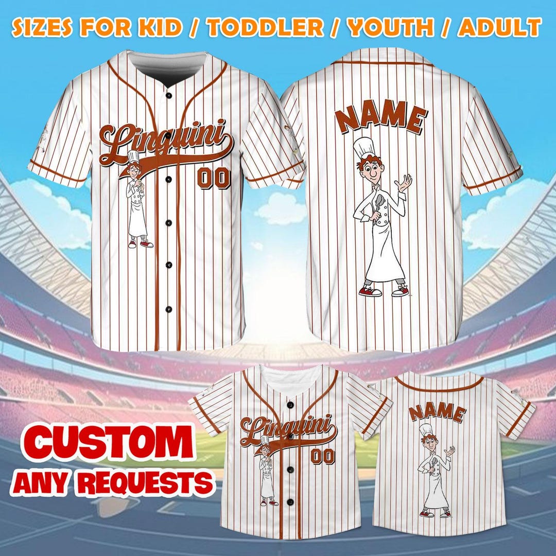 Ratatouille Alfredo Linguini Jersey Shirt, Disney Ratatouille Baseball ...